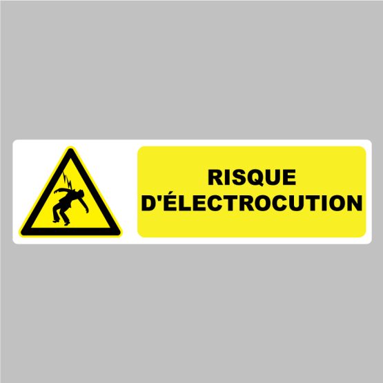 Autocollant Pictogramme risque d'électrocution | Zone Signaletique