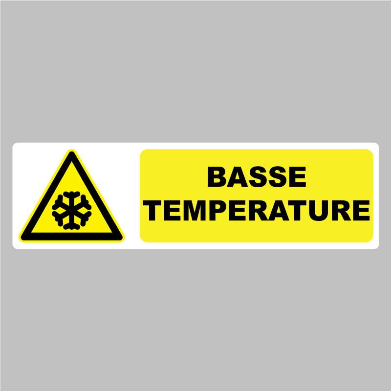 Autocollant Panneau Basse Température | Zone Signaletique