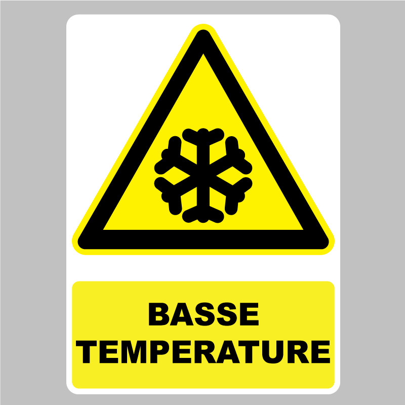 Autocollant Pictogramme Basse Température | Zone Signaletique