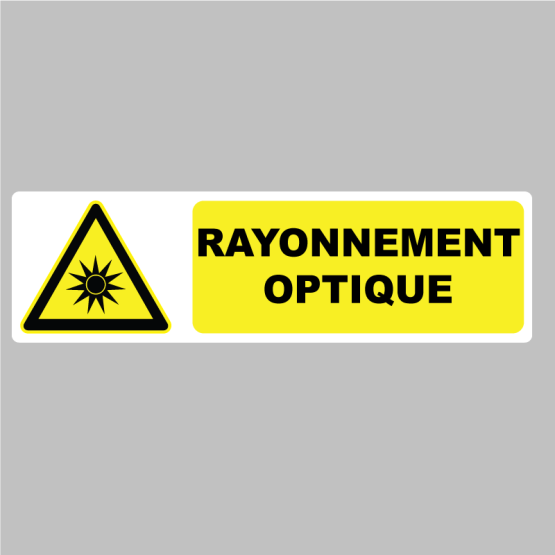 Autocollant Pictogramme Rayonnement Optique | Zone Signaletique