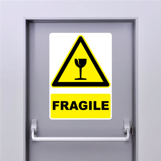 Autocollant Pictogramme Fragile | Zone Signaletique