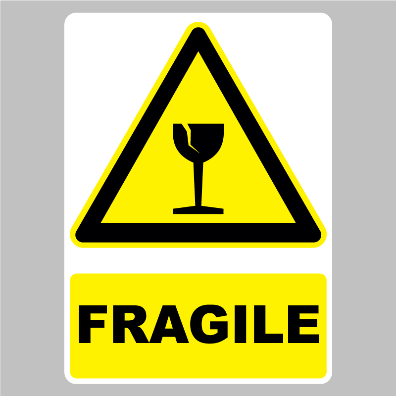 Autocollant Pictogramme Fragile | Zone Signaletique
