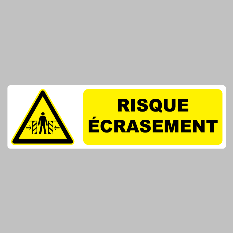 Autocollant Pictogramme Risque écrasement | Zone Signaletique