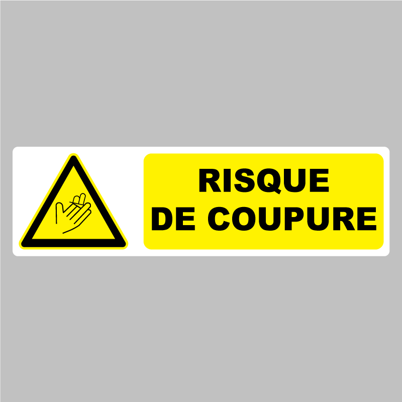 Autocollant Pictogramme Risque de coupure | Zone Signaletique