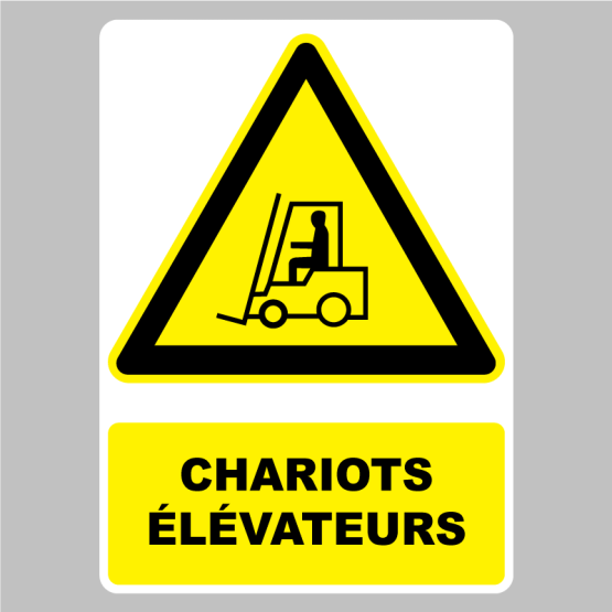 Autocollant Pictogramme Chariots élévateurs | Zone Signaletique