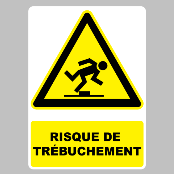 Autocollant Pictogramme Risque de trébuchement | Zone Signaletique
