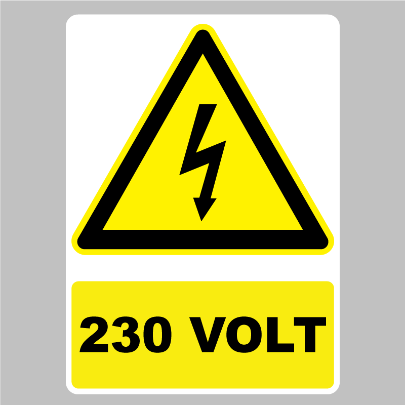 Autocollant Danger Electrique 230 Volt | Zone Signaletique
