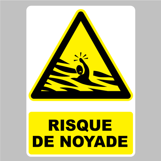 Autocollant Pictogramme risque de noyade | Zone Signaletique
