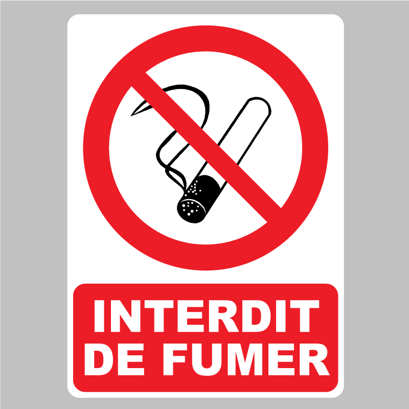 Autocollant Panneau Interdit de fumer | Zone Signaletique