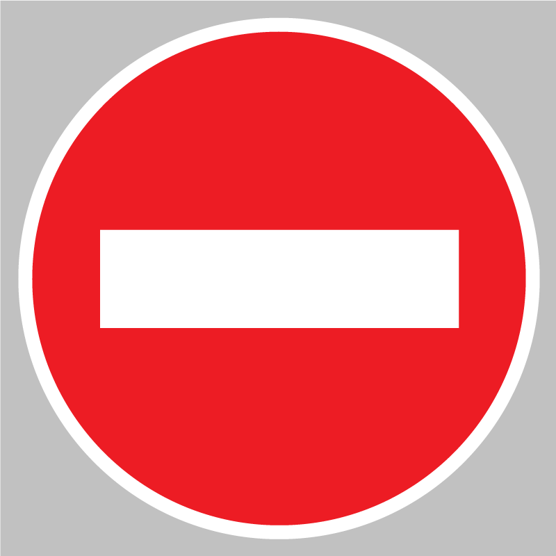 Autocollant Sens Interdit | Zone Signaletique